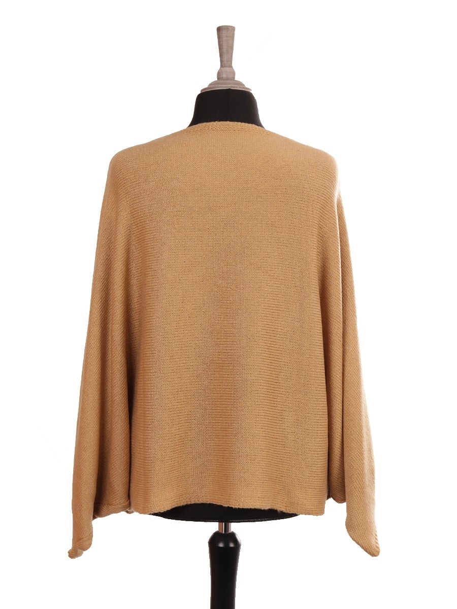 Women Wrap Over Style Relaxed Fit Poncho